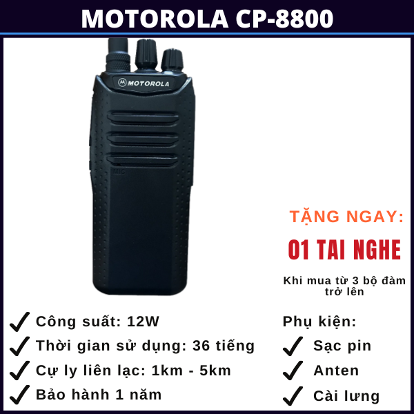 Bộ đàm Motorola CP-8800 | Bộ đàm cầm tay Motorola CP-8800 giá rẻ
